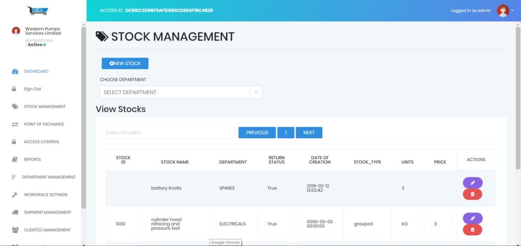Stock & Inventory System - Wes Empire